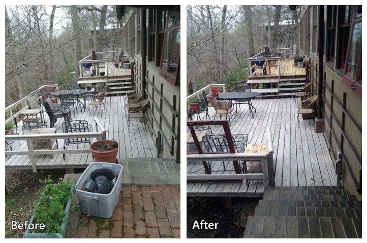 Cleaning a Deck With Pressure Washing - Rolling Suds